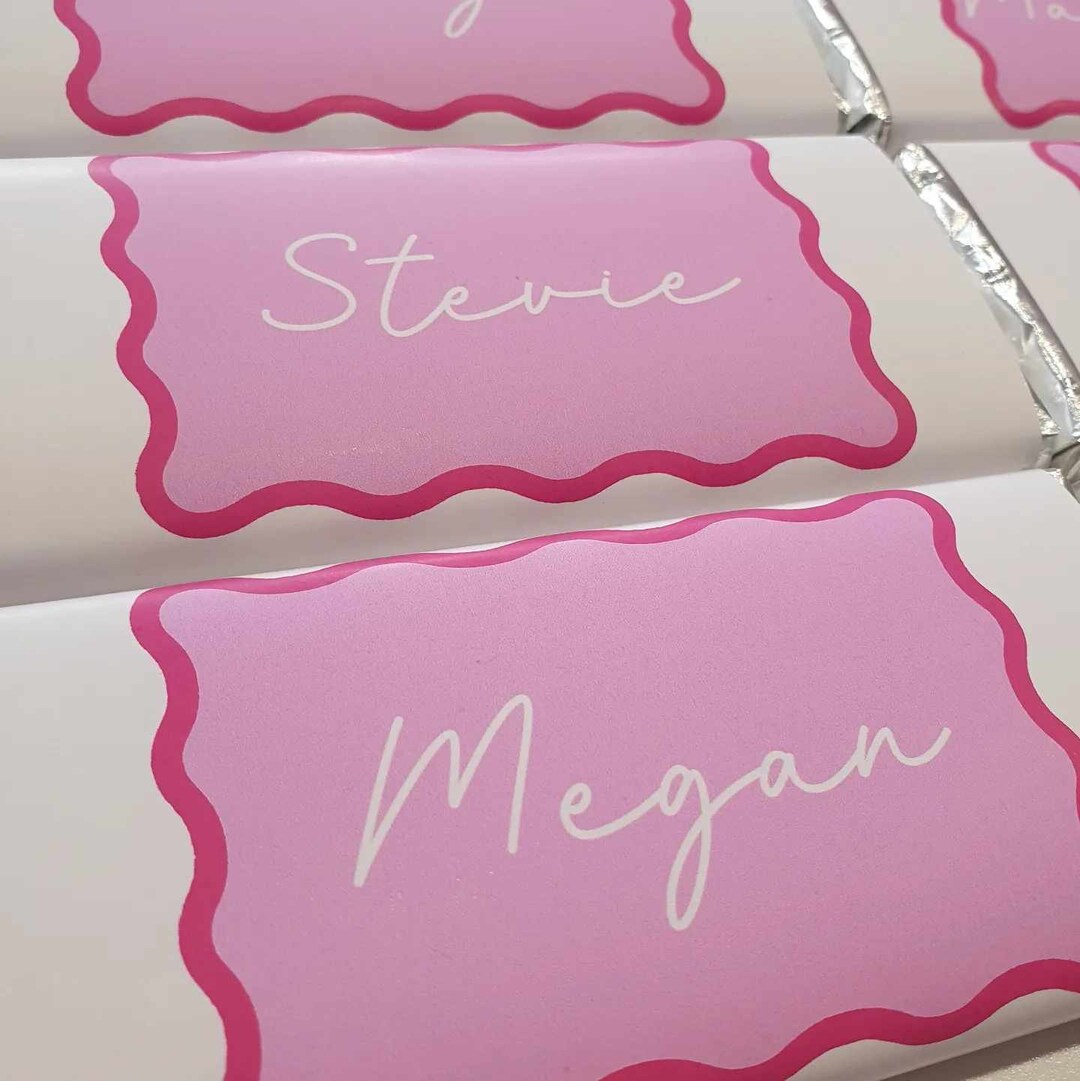 Personalised Name Chocolate Bars, Chocolate Wrappers, Name Cards, Place ...
