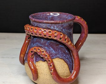 Octopus Mug Bone China Mug Underwater Mug Ocean Mug - Etsy