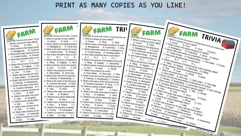 Farm Trivia Game, Homeschool Printables, Office Games, Homeschool ...