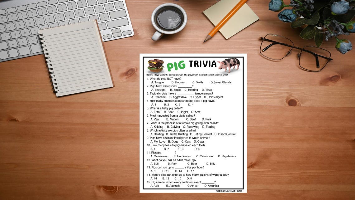 Pig Trivia Game, Homeschool Printables, Office Games, Homeschool ...