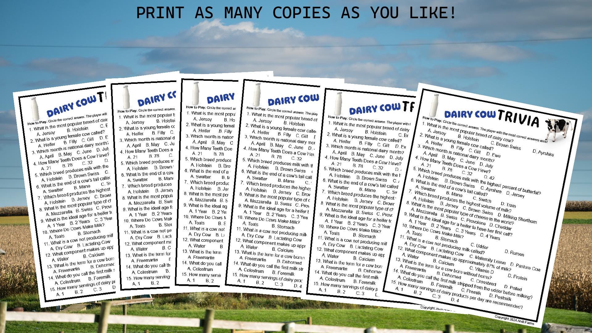 Cow Trivia Game, Homeschool Printables, Office Games, Homeschool ...