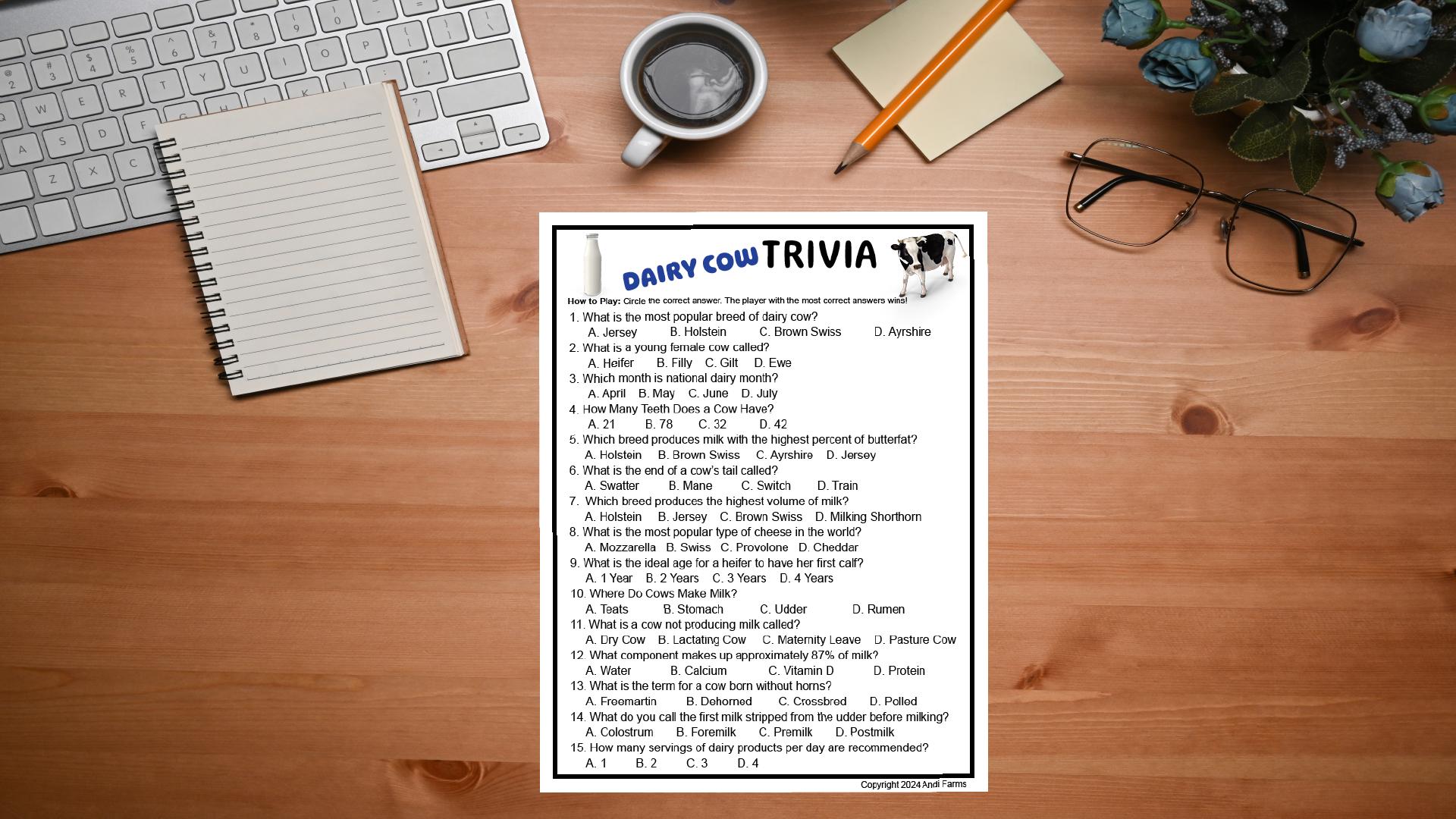 Cow Trivia Game, Homeschool Printables, Office Games, Homeschool ...