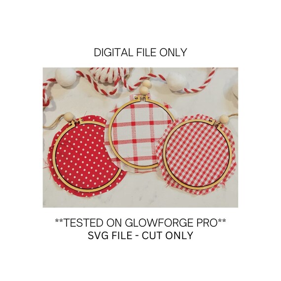 Embroidery Hoop Ornament SVG Laser File - Etsy
