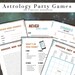 Boho Themed Horoscope Party Game Bundle, Printable Zodiac Party Games ...