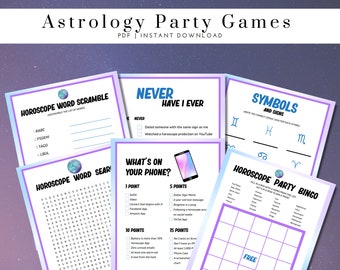 Horoscope Party Game Bundle Printable Zodiac Party Games - Etsy
