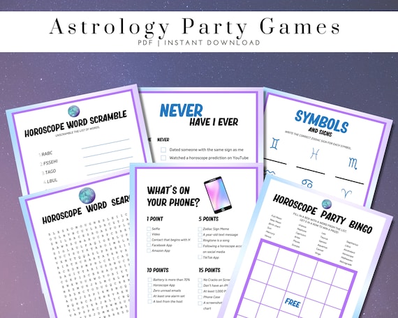 Zodiac themed party games - Horoscopeaz.com