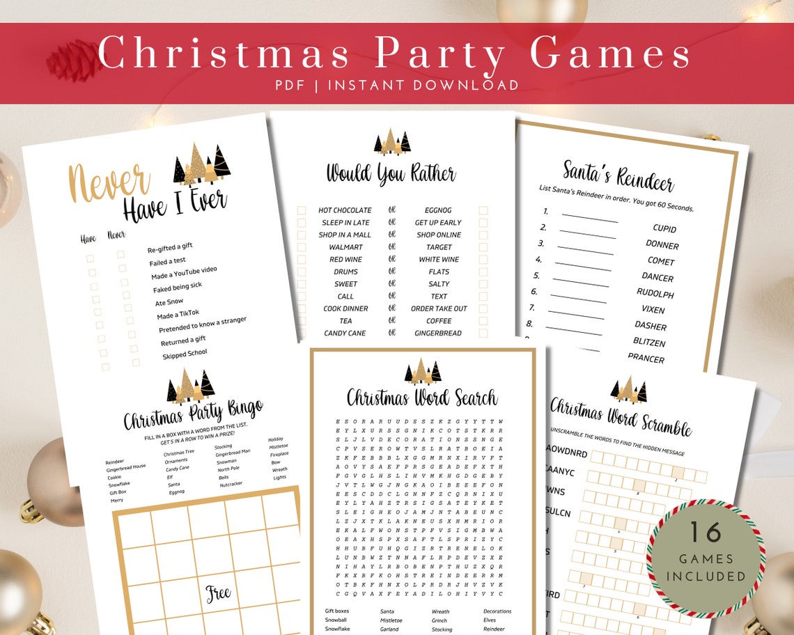 Christmas Party Game, Printable Holiday Party Game, Christmas ...