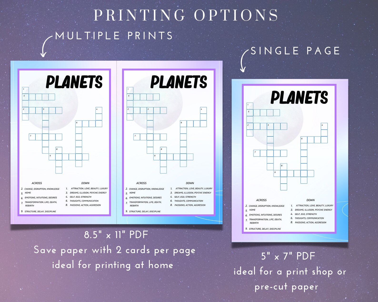 Horoscope Crossword Puzzle, Printable Zodiac Party Games, Astrology ...