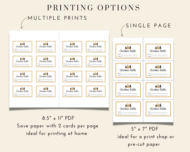 Christmas Raffle Tickets, Printable Holiday Raffle Tickets, Christmas ...