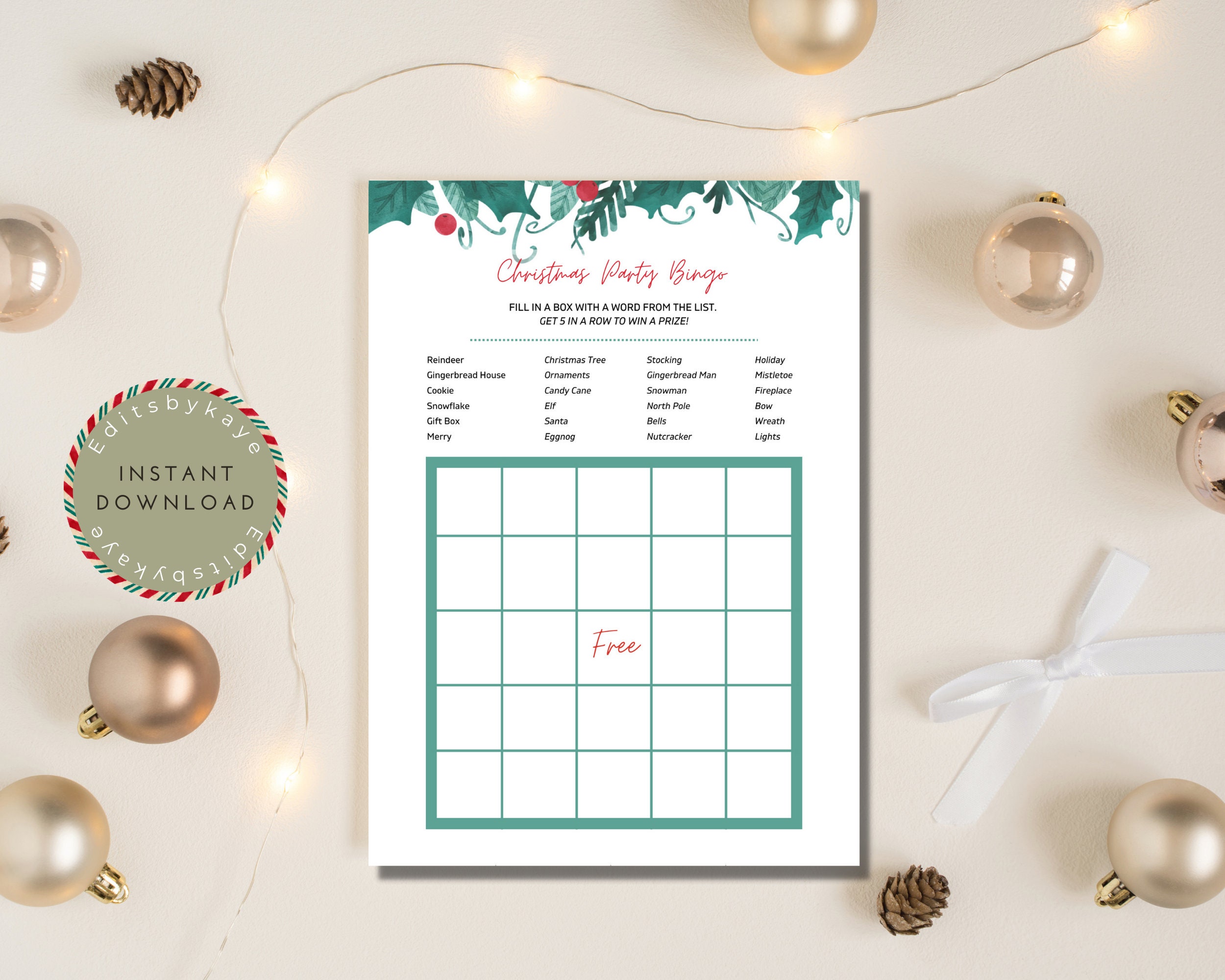 Printable Christmas Game Bundle, Holiday Party Games, 16 Games Included ...