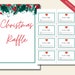 Christmas Raffle Tickets, Printable Holiday Raffle Tickets, Christmas ...