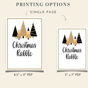 Christmas Raffle Tickets, Printable Holiday Raffle Tickets, Christmas ...