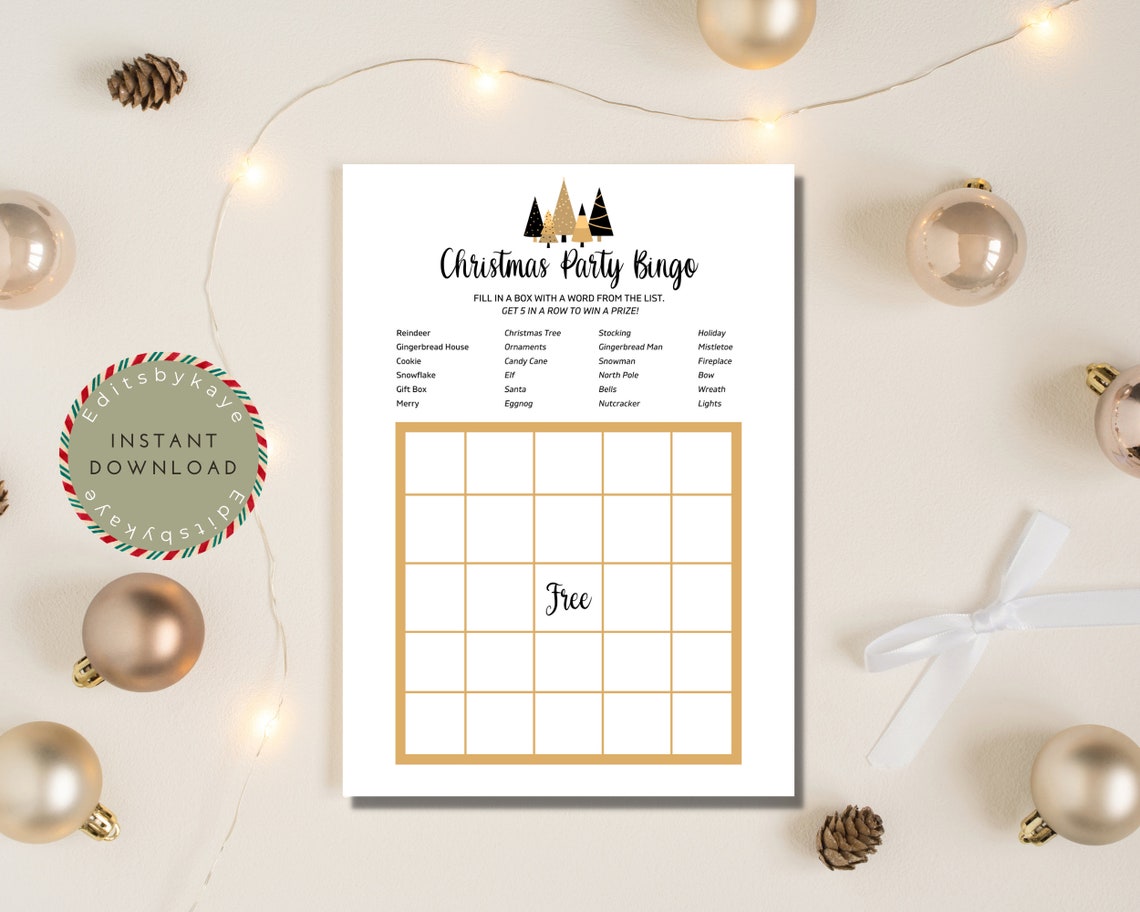 Christmas Party Game, Printable Holiday Party Game, Christmas ...