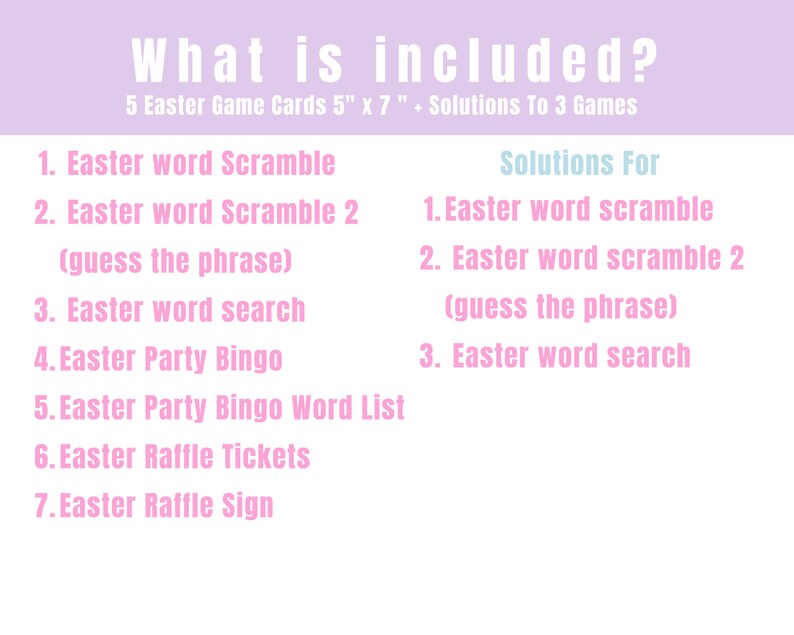 Easter Party Game, Printable Party Game, Fun Easter Activities, Family ...