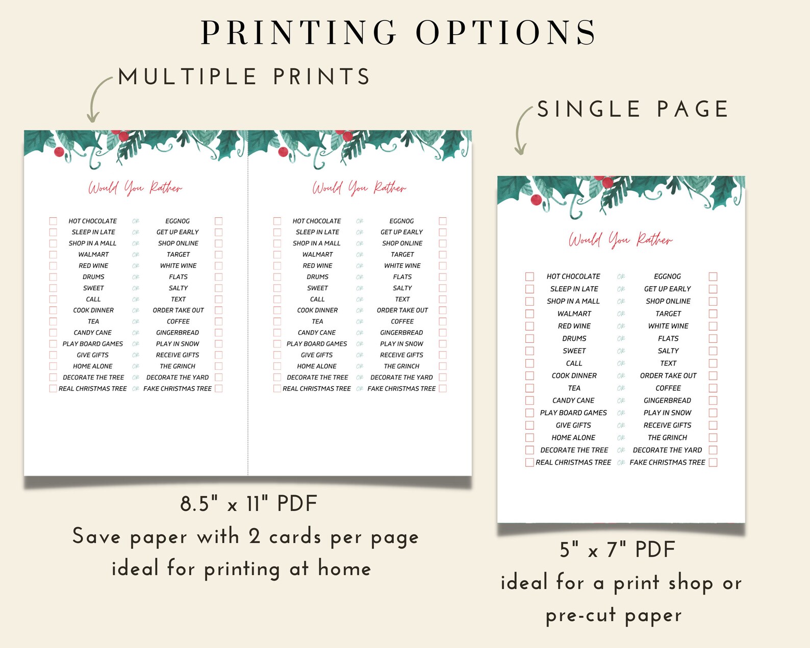 Printable Christmas Game Bundle, Holiday Party Games, 16 Games Included ...