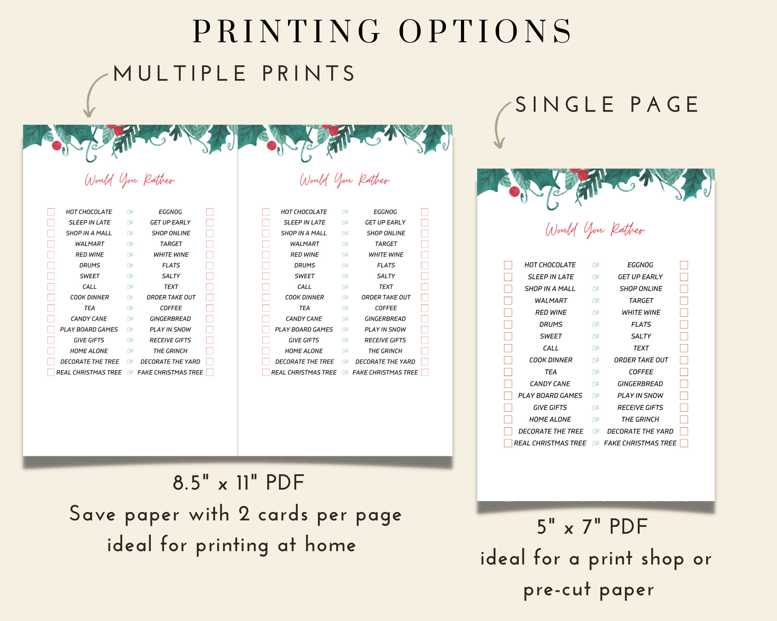 Printable Christmas Game Bundle, Holiday Party Games, 16 Games Included ...