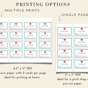 Secret Santa Tickets, Printable Secret Santa Tickets, Christmas ...