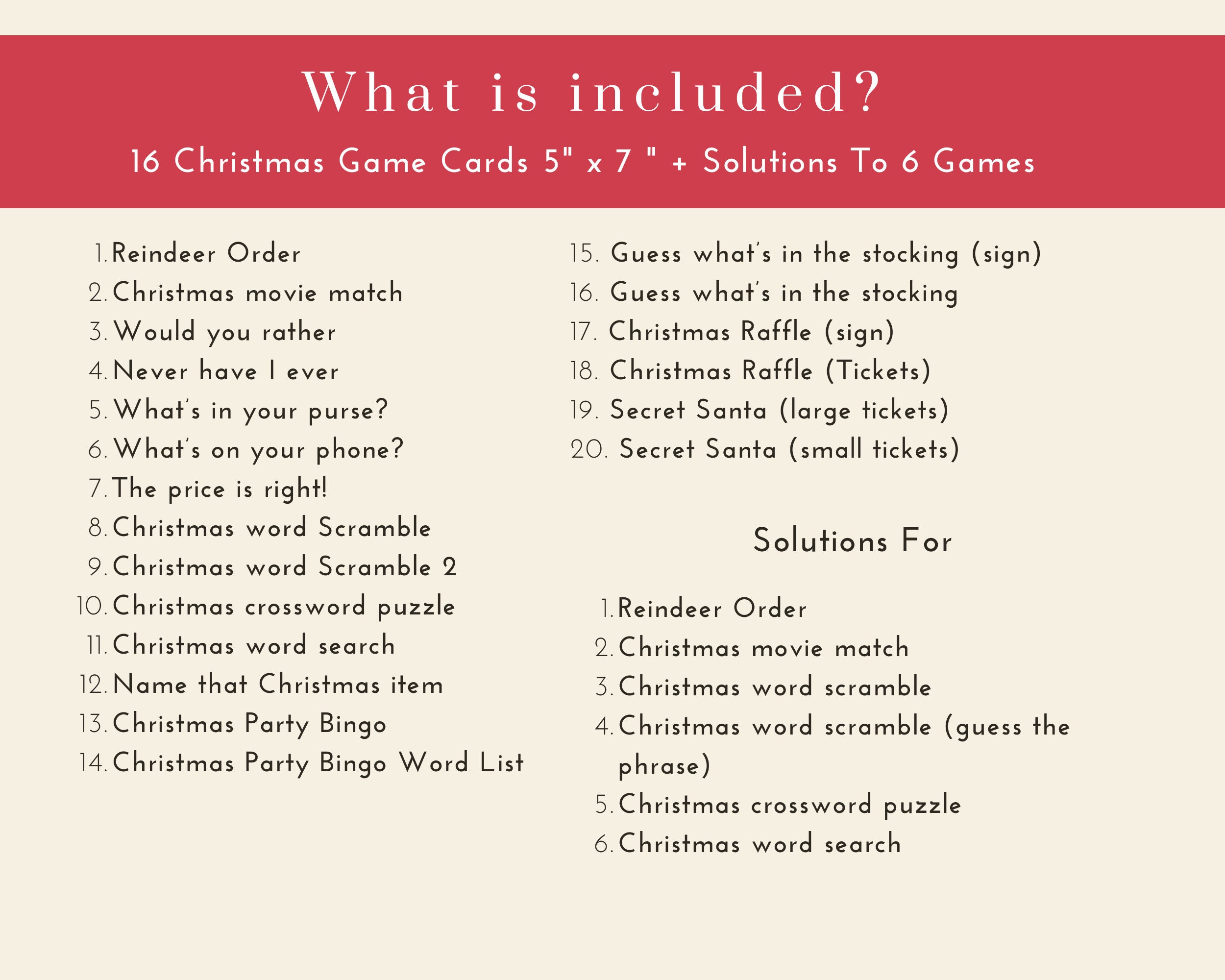 Printable Christmas Game Bundle, Holiday Party Games, 16 Games Included ...