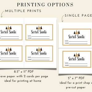 Secret Santa Tickets, Printable Secret Santa Tickets, Christmas ...