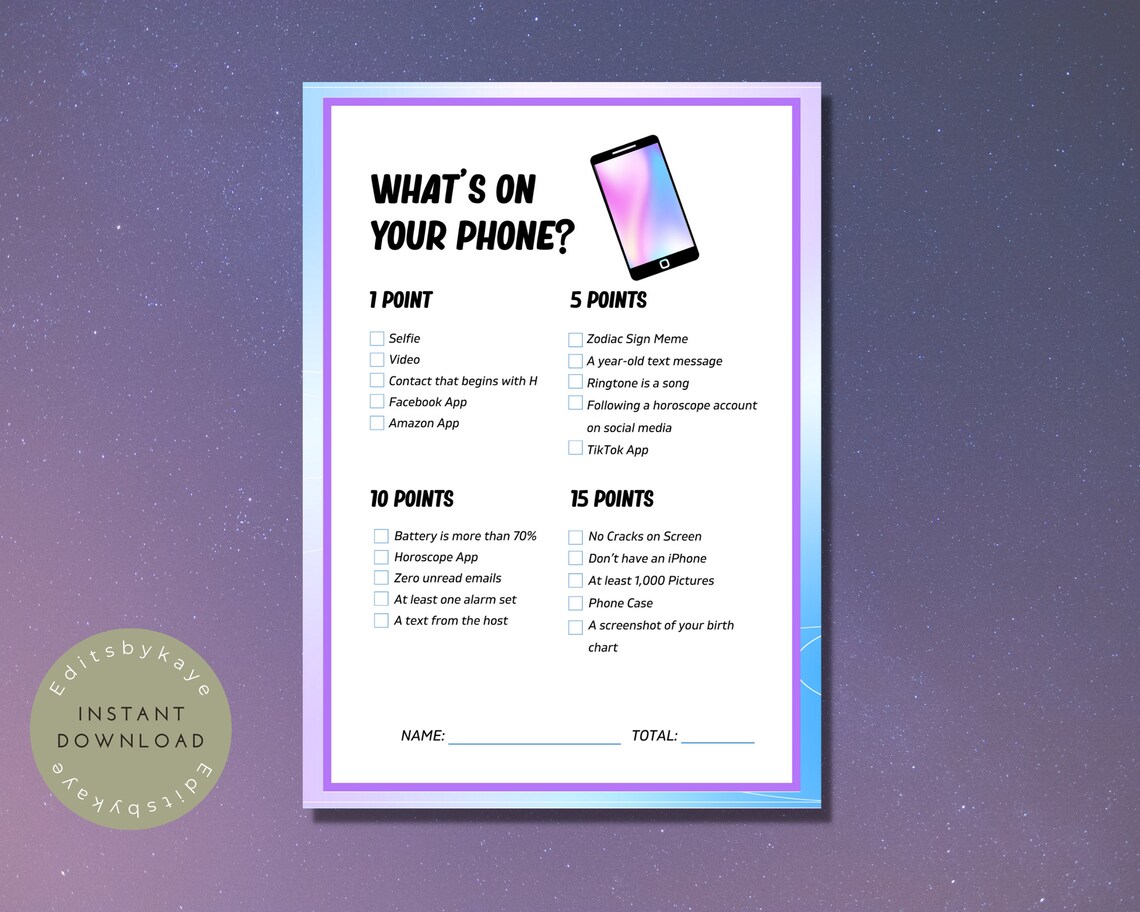 Horoscope Party Game, Printable Zodiac Party Games, Astrology Game - Etsy