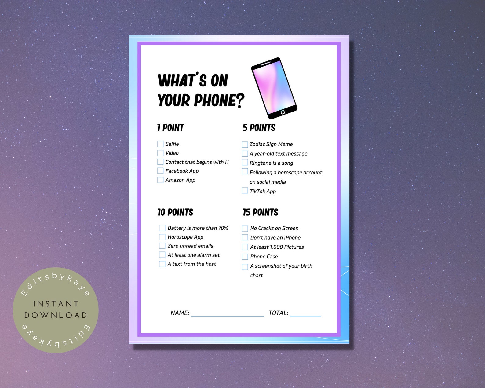 Horoscope Party Game, Printable Zodiac Party Games, Astrology Game - Etsy