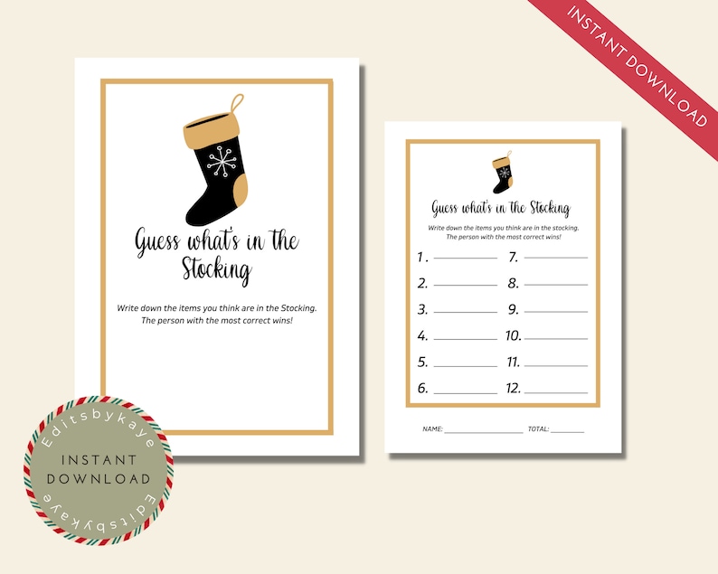 Christmas Party Game, Printable Holiday Party Game, Christmas ...