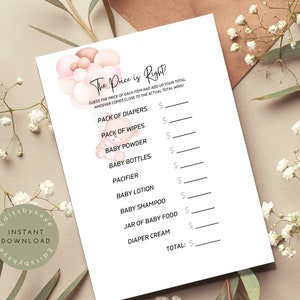 Pink Teddy Bear Baby Shower Games, Baby Shower Games Bundle, Printable ...