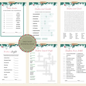 Printable Christmas Game Bundle, Holiday Party Games, 16 Games Included ...