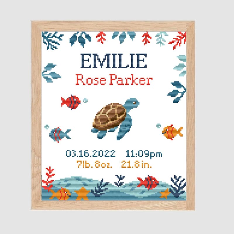 Baby Sea Crossstitch - Etsy UK