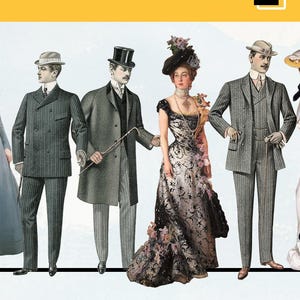 1900s Poster. Fashion Timeline - Etsy