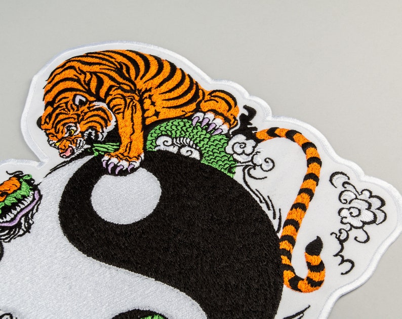 Tiger and Dragon Large Patch Fantasy Yin Yang Peace Symbol | Etsy