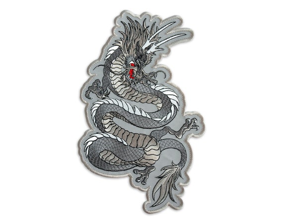 Mystical East Dragon Back Patch Chinese Fantasy Large Emblem - Etsy
