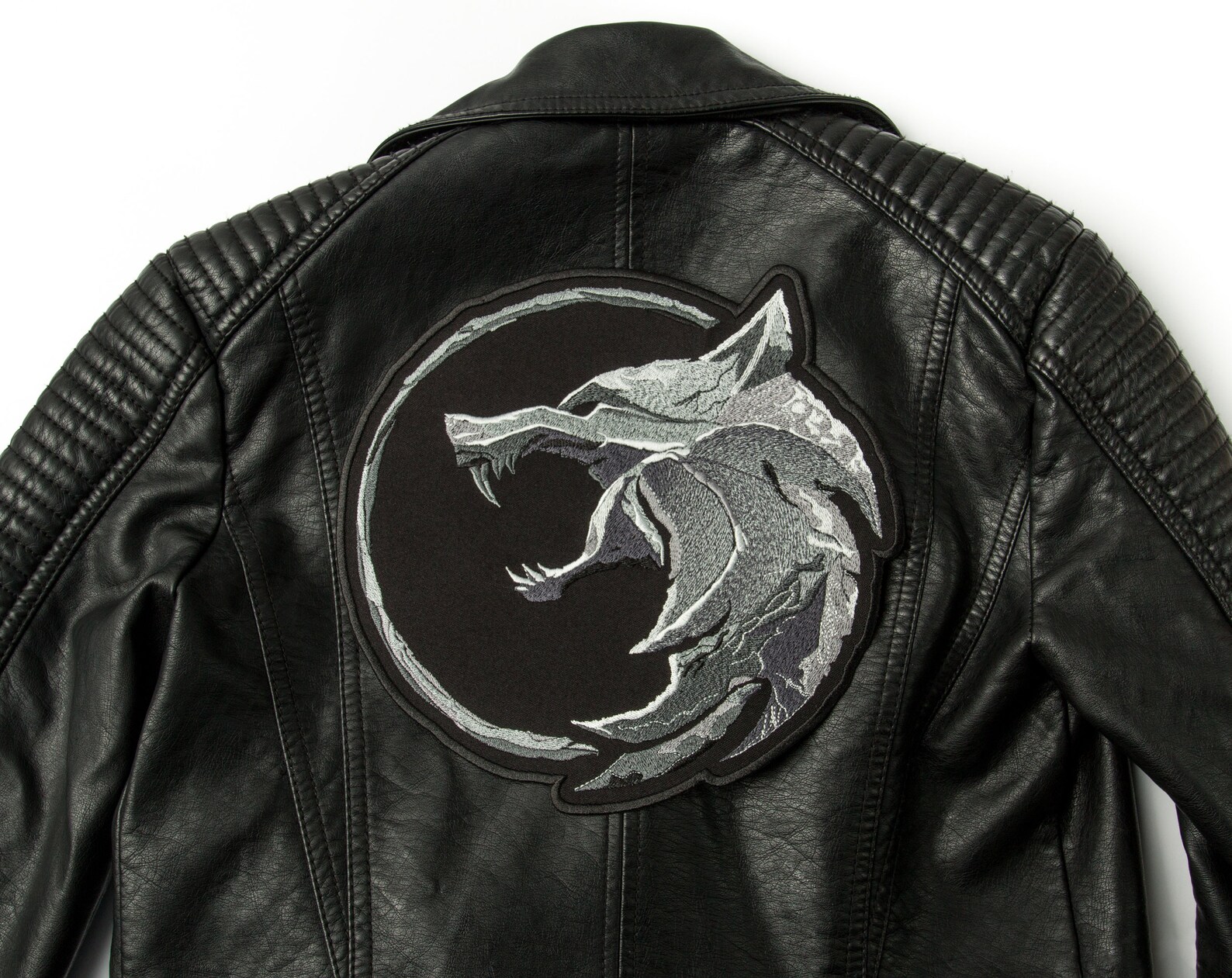 Wolf Medallion Patch Angry Wolf Head Large and Small Jacket - Etsy