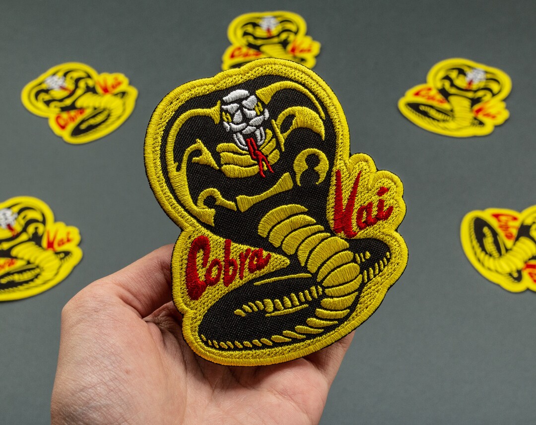 Cobra Patch, Karate Embroidered Badge, Iron On, Size: 3.3 X 3.9 Inches ...