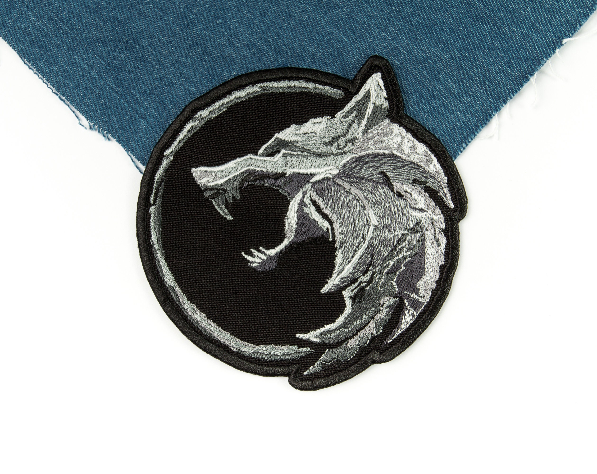 Wolf Medallion Patch Angry Wolf Head Large and Small Jacket - Etsy