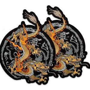 Power Dragon Back Patch, Chinese Mystic Fantasy Large Emblem for ...
