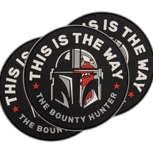 Bounty Hunter PVC Patch - This is the Way Star Galaxy Round Emblem - 3D PVC Rubber - Hook ...