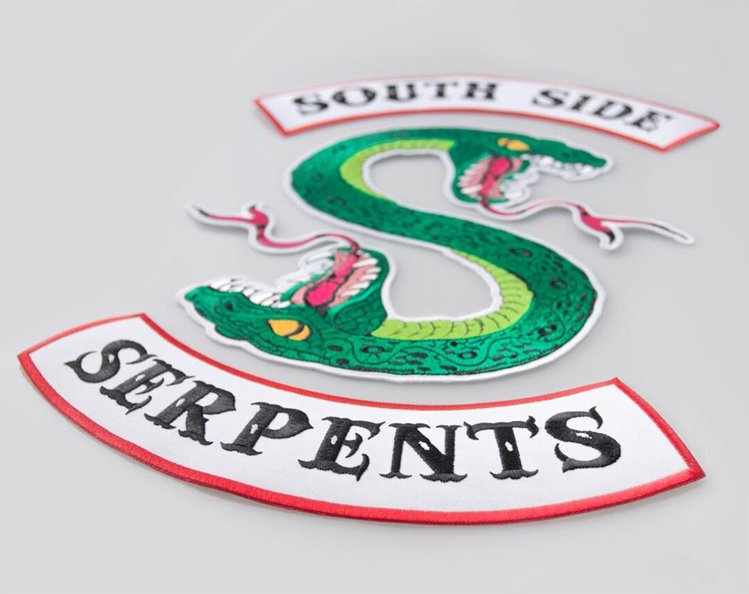 Serpents Large Patch, Back Jacket Biker Gang Snake Emblem, Embroidered ...