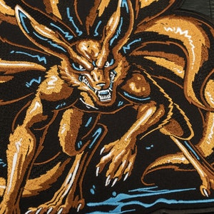 Kurama Minato Back Patch, Manga Anime, Embroidered Nine-tails Beast ...