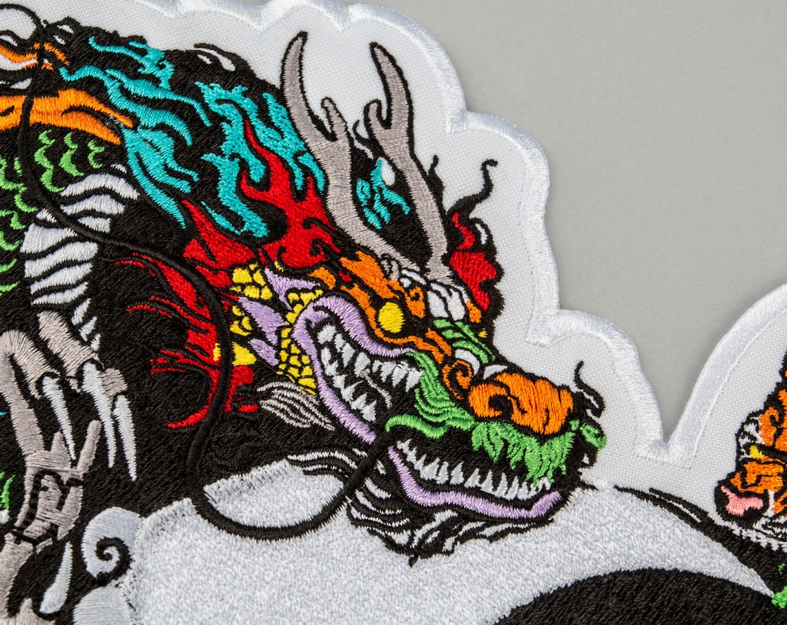 Tiger and Dragon Large Patch Fantasy Yin Yang Peace Symbol | Etsy