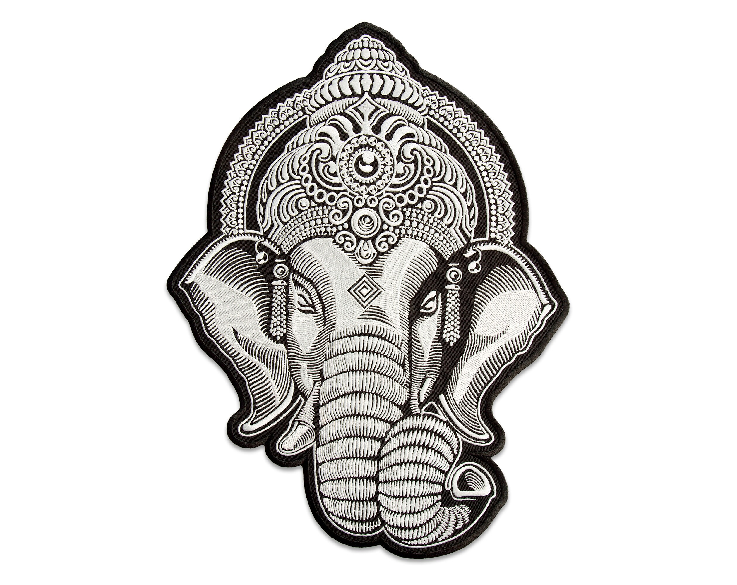 Large Ganesha Patch Hindu Golden Red and White Indian - Etsy