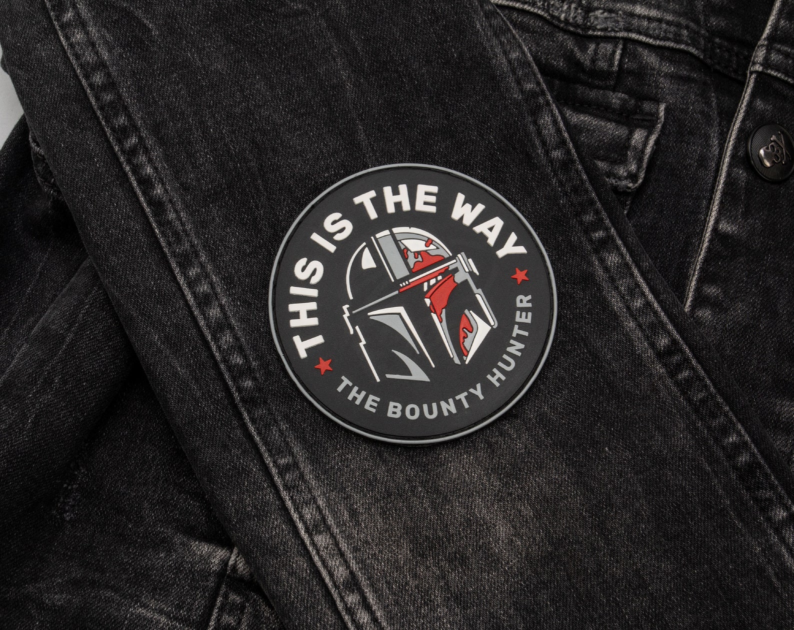 Bounty Hunter PVC Patch - This is the Way Star Galaxy Round Emblem - 3D ...