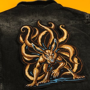 Kurama Minato Back Patch, Manga Anime, Embroidered Nine-tails Beast ...