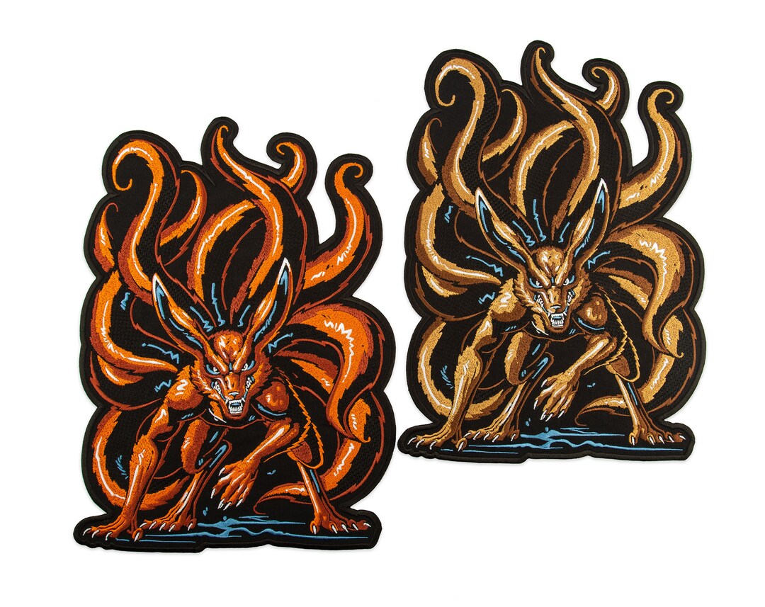 Kurama Minato Back Patch, Manga Anime, Embroidered Nine-tails Beast ...