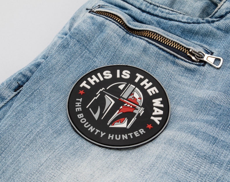 Bounty Hunter PVC Patch - This is the Way Star Galaxy Round Emblem - 3D ...