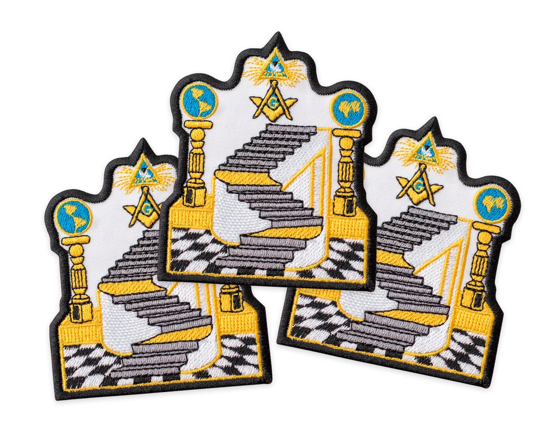 Masonic Ladder Patch Embroidered Mason Emblem Freemason | Etsy