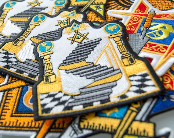 Masonic Ladder Patch Embroidered Mason Emblem Freemason | Etsy