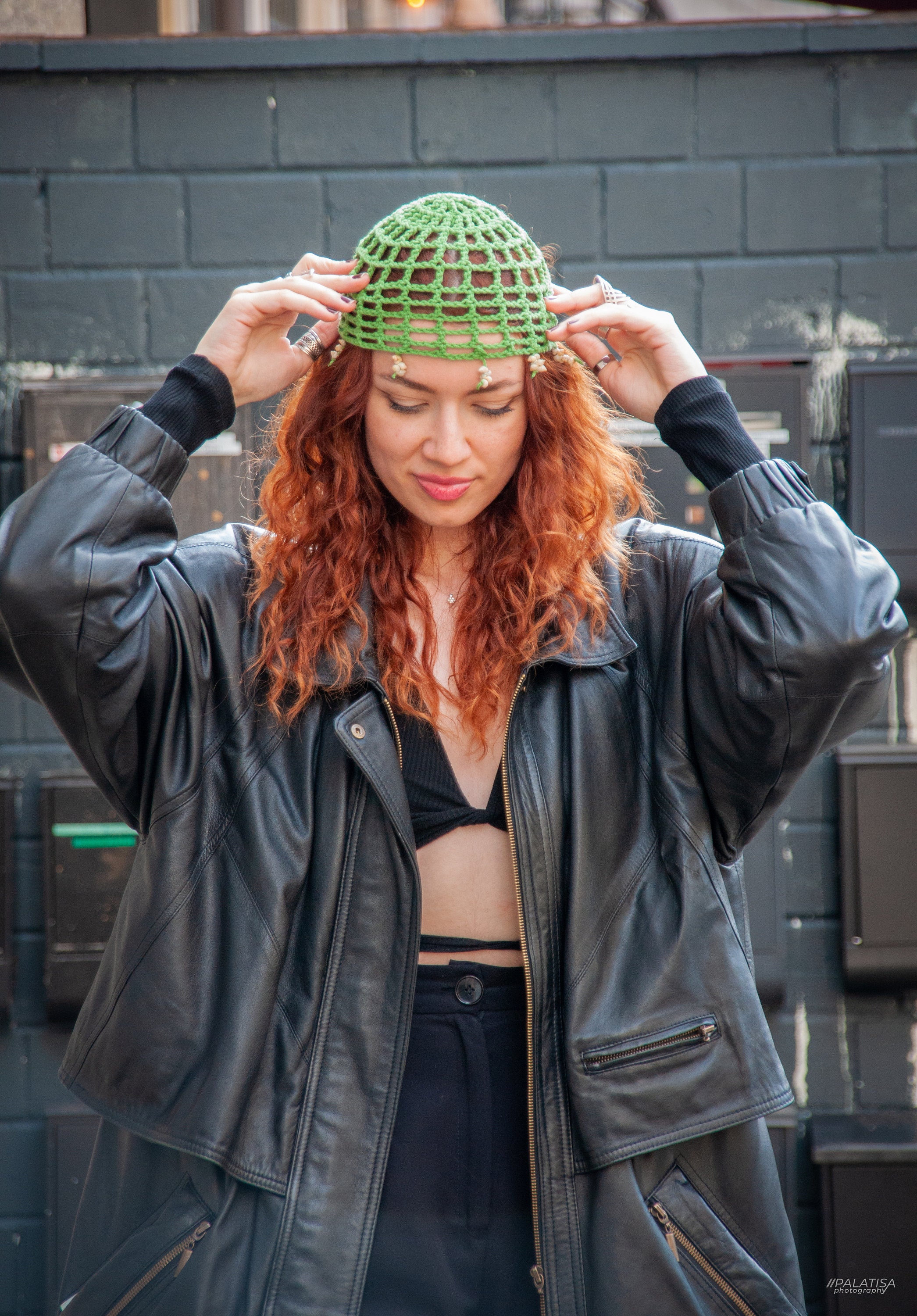 Crochet Hat Fishnet Festival Hat Green Mesh Look Y2k Hat - Etsy