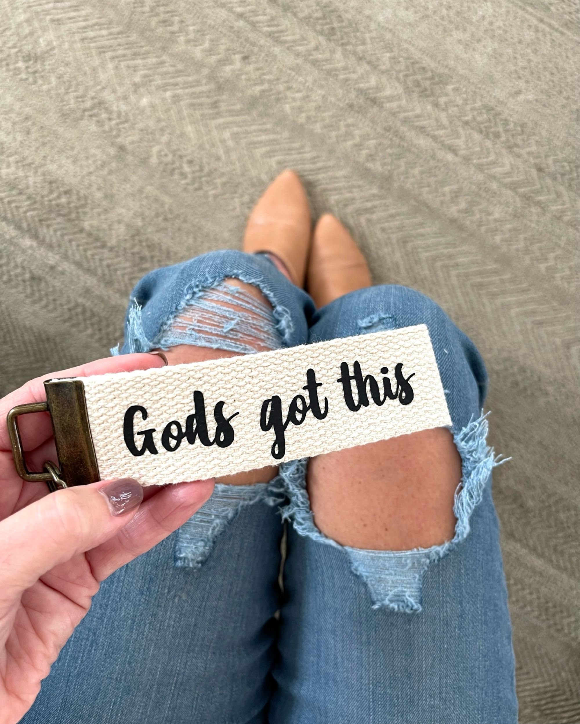 GODS GOT THIS Key Chain, Encouraging Key Chain, Canvas Key Wristlet ...