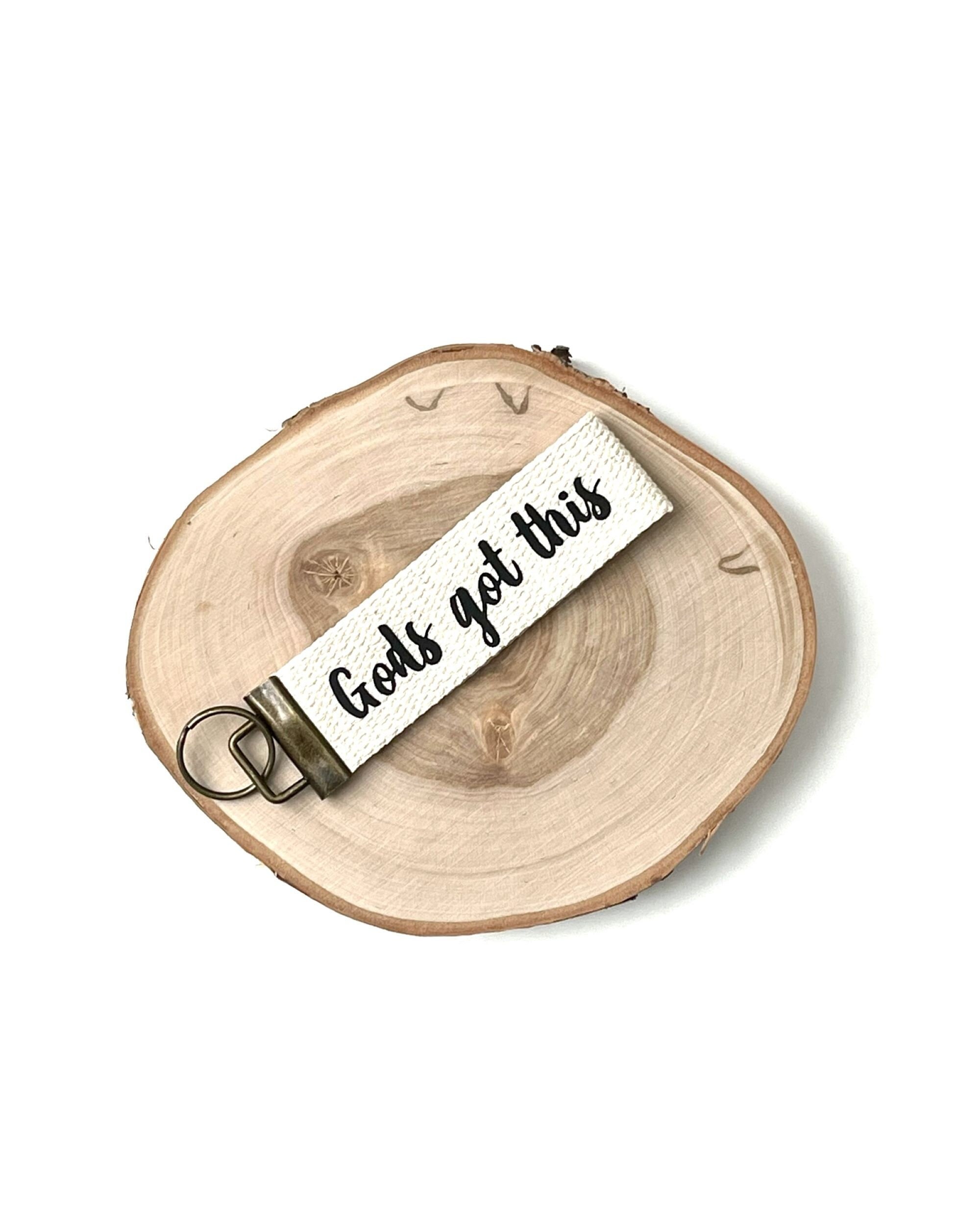 GODS GOT THIS Key Chain, Encouraging Key Chain, Canvas Key Wristlet ...